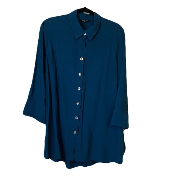 John Mark | Tops | John Mark Teal Blue Green Tunic Top Xl | Poshmark